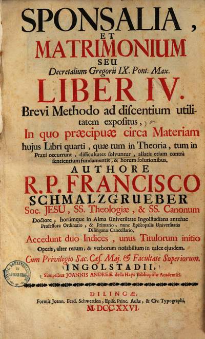 Sponsalia, et matrimonium, seu Decretalium Gregorii IX. Pont. Max ...