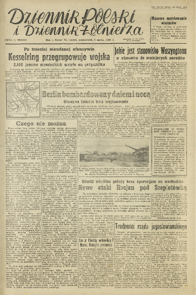 Dziennik Polski i Dziennik Żołnierza, 1944, R. 1, nr 55 | Europeana