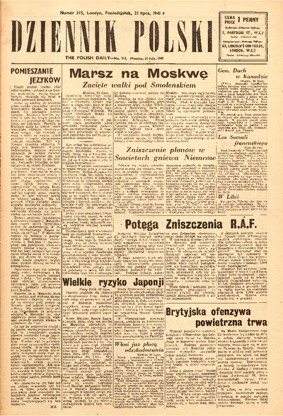 Dziennik Polski, 1941, nr 315 | Europeana
