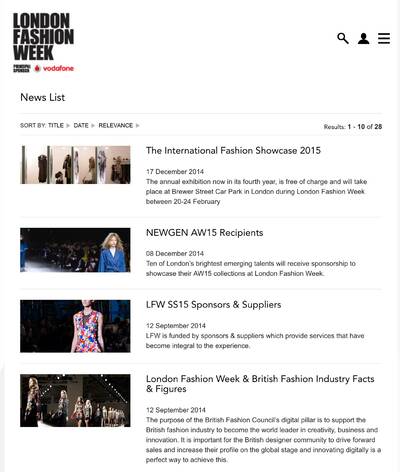 London Fashion Week: London Fashion Week News List | Europeana