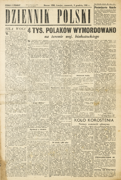 Dziennik Polski, 1943, nr 1050 | Europeana