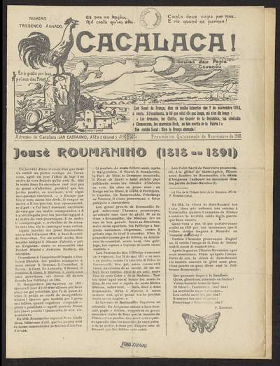 Cacalaca : Soulas del pople Cevenòu. - Annado 03, n°61 (Nouvèmbre 1918 ...