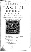 C. Cornelii Taciti Opera quae exstant | Europeana