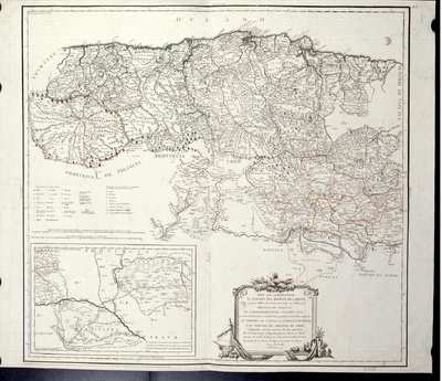 Mapa que Comprehende el Partido del Baston de Laredo, y quatro Villas ...