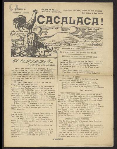 Cacalaca : Soulas del pople Cevenòu. - Annado 03, n°45 (Janvie 1918 ...