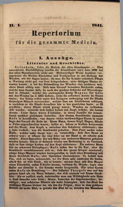 Repertorium für die gesammte Medicin, 1841, Bd. 2 | Europeana