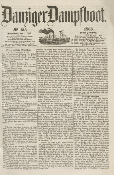 Danziger Dampfboot. Jg.37, № 155 (7 Juli 1866) | Europeana