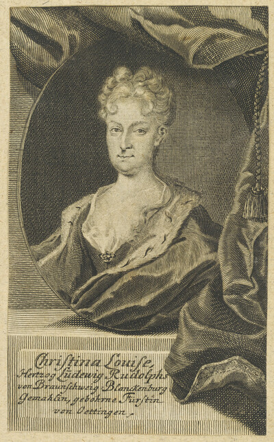 Bildnis der Christina Louise, Hertzog Ludewig Rudolphs von Braunschweig ...