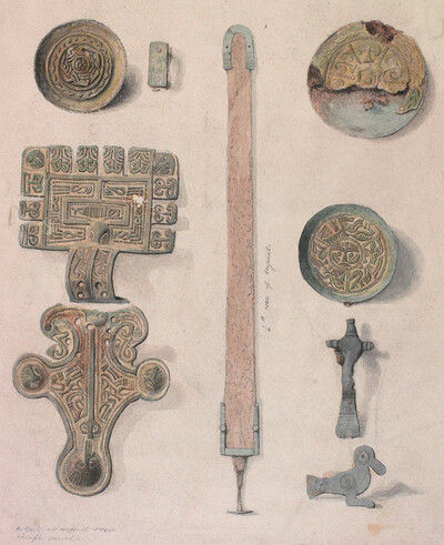 Anglo-Saxon jewellery & sword from Fairford, Glos. | Europeana