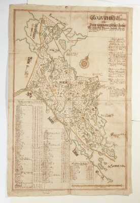 Karta över Per Brahes gods i Karelen, Finland. | Europeana