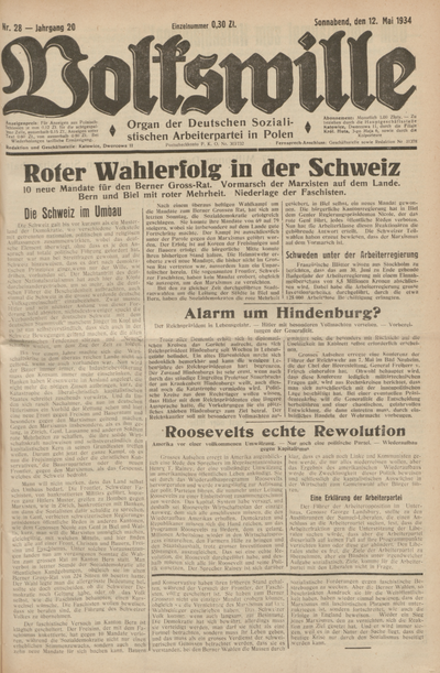 Volkswille : Organ der Deutschen Sozialistischen Arbeiterpartei in ...