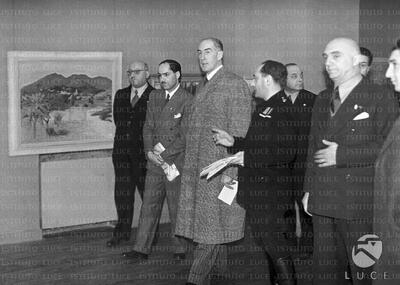 The minister Thaon of revel, accompanied by Alessandro Pavolini and ...