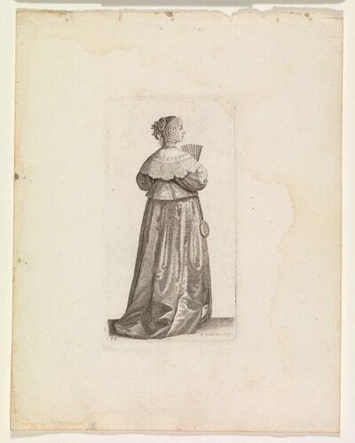 English lady facing back with fan | Europeana