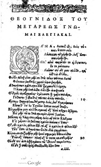 Gnomographoi. Theognidos Megareos gnomai elegeia kai, Phokylidou poiema ...