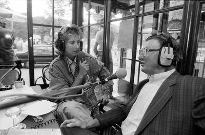 Het radioprogramma "Kletskop" van Veronica met Gerrit Schulte (71) in ...