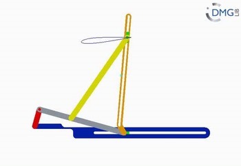 Six bar linkage. Slider crank kinematic chain connected in parallel ...