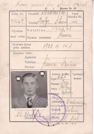 BEDARFAS Balys | Europeana
